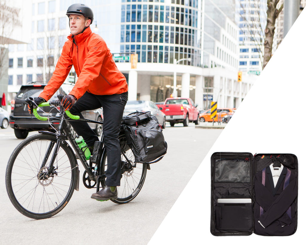 Bike Suit Bags - Garment Panniers for Work Commuters – Two Wheel Gear ...